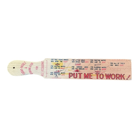 Art | Vintage Style Wooden Put Me To Work Paddle Retro Humor Souvenir ...